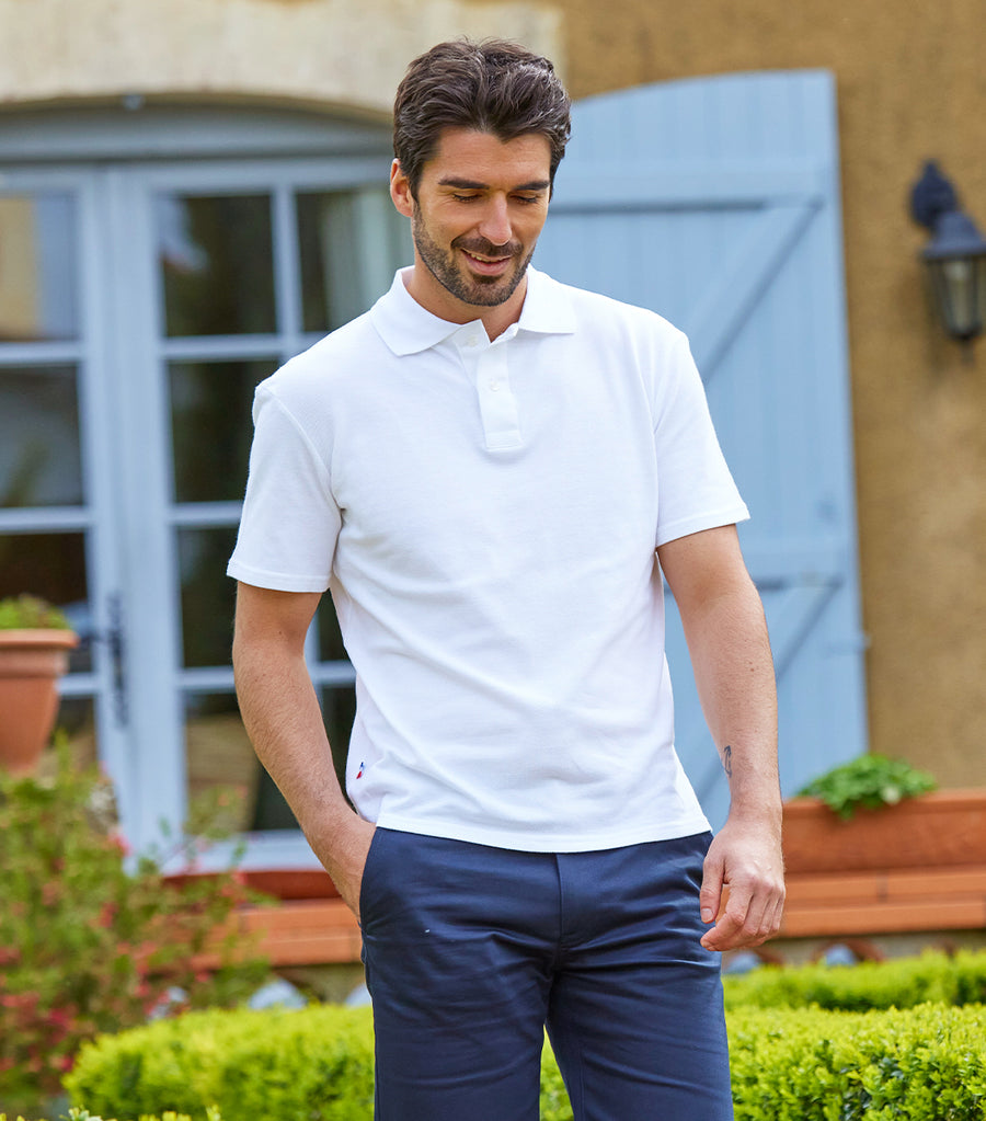 Polo Homme Blanc - Intemporel - Made in France - Cocorico