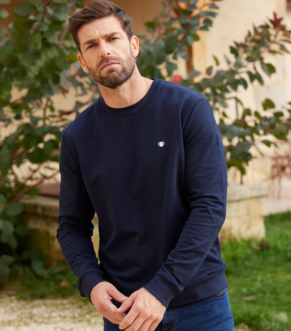 Sweat Homme Marine - Iconique - Made in France - Cocorico