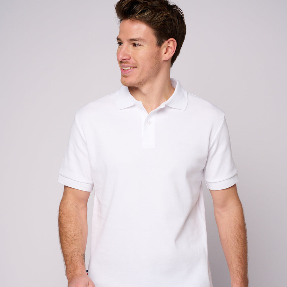 Polo Homme Blanc - Intemporel - Made in France - Cocorico
