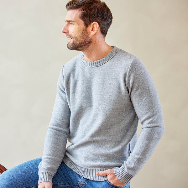 Pull Homme laine Gris - Made in France - Cocorico
