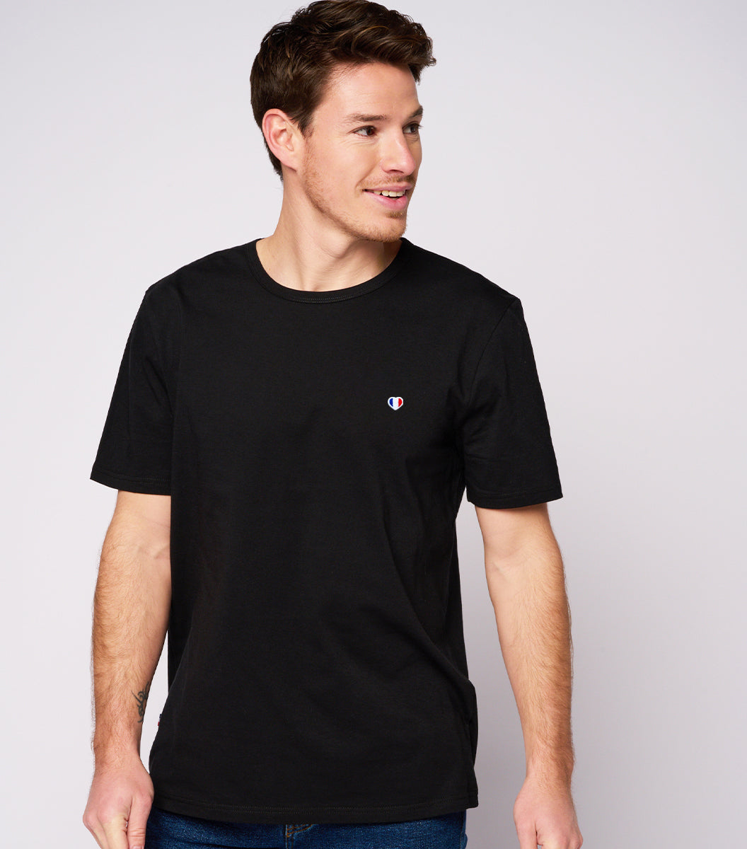 T-shirt Homme Noir - L'iconique - Made in France - Cocorico
