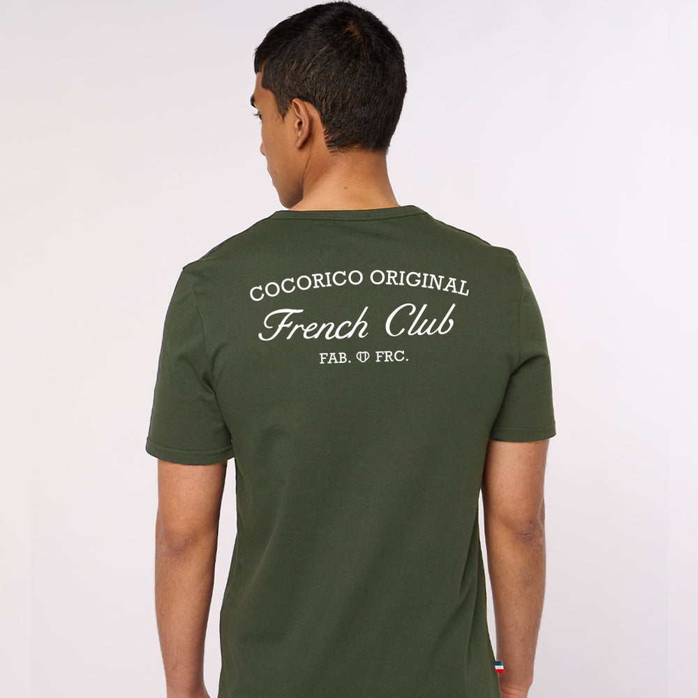 T-shirt Homme Kaki - French Club - Made in France - Cocorico