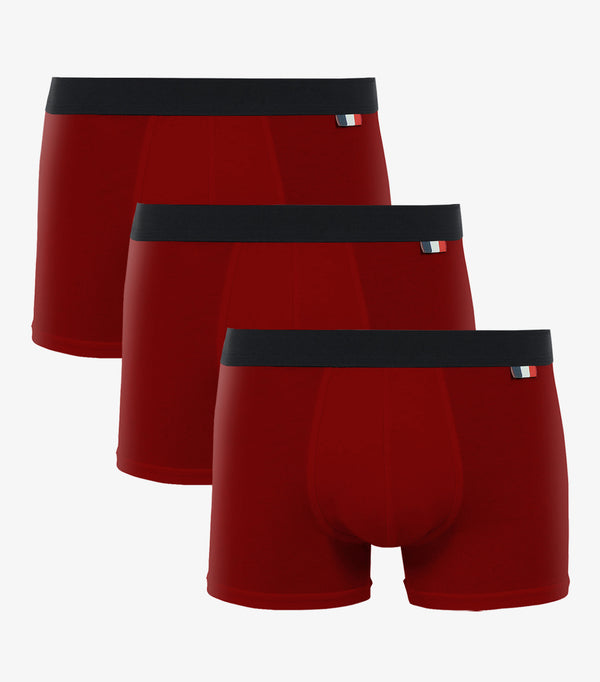 Boxer Homme Rouge - Pack Intemporel - Made in France - Cocorico