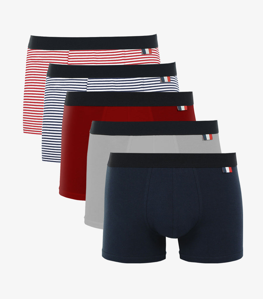 Boxer Homme x5 - Pack Intemporel - Made in France - Cocorico