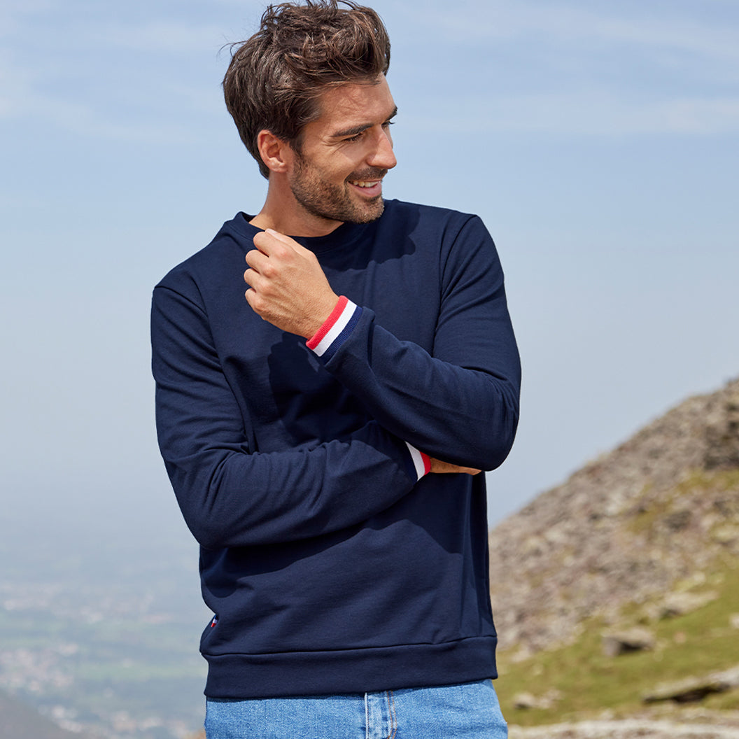 Sweat Homme Supporter Marine - Intemporel - Made in France - Cocorico