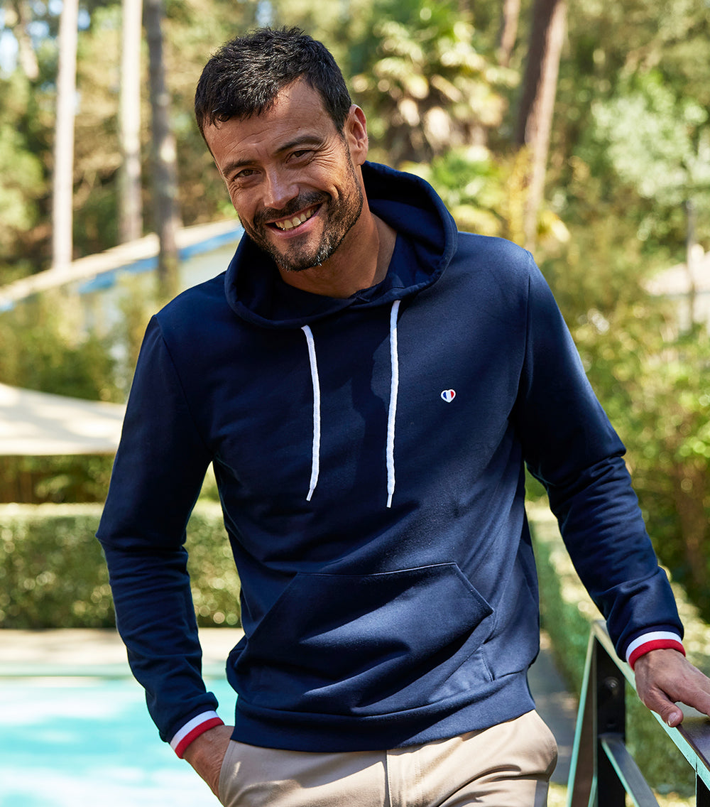 Sweat à capuche Homme Supporter Marine - Iconique - Made in France ...