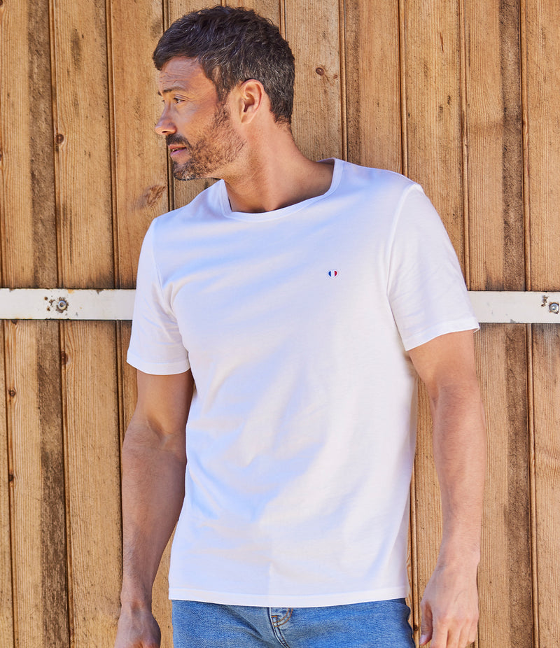 T-shirt Homme Blanc - L'iconique - Made in France - Cocorico